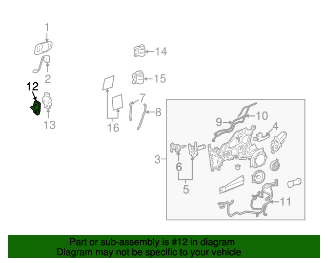 1996-2024 GM Door Lock Striker (Replaces 22721425) 86785938 ...