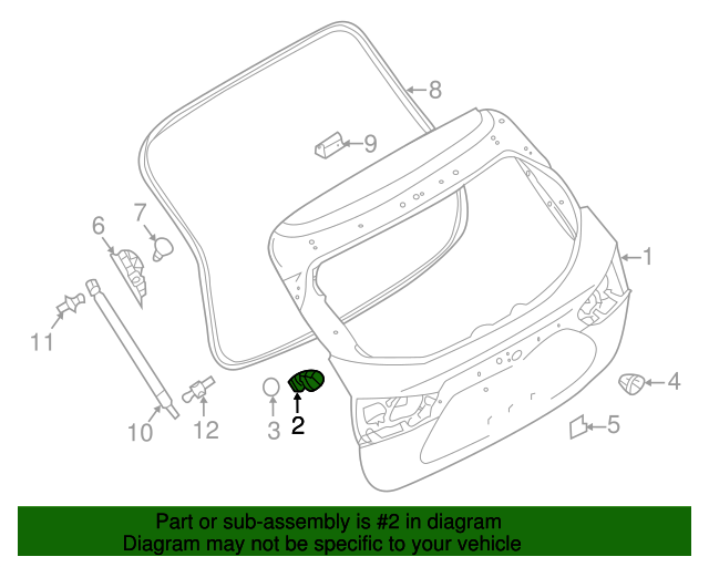 Bumper Rubber 90878-4EA0B | GetOEMParts.com