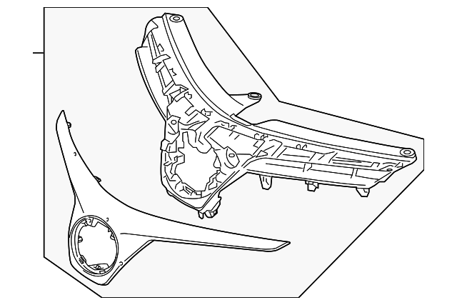 53105-02010-A0 - Grille Assembly - 2017-2019 Toyota Corolla | OEM ...