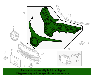 2017-2019 Toyota Corolla Grille Assembly 53105-02010-A0 | OEM Parts Online