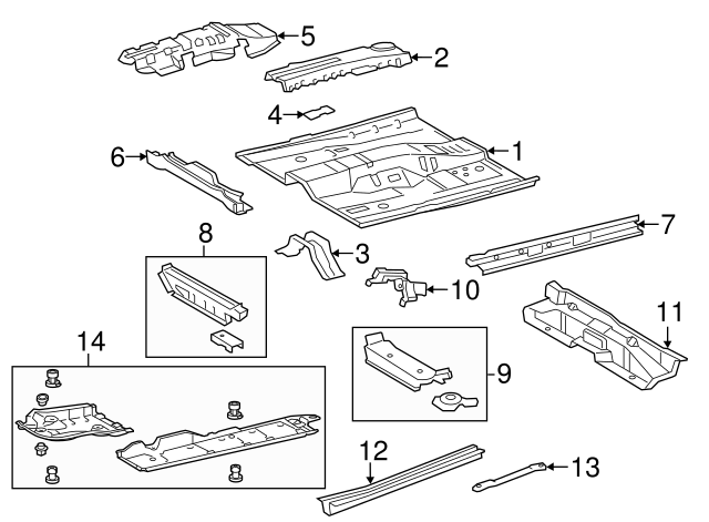 2012-2017 Toyota Camry Under Cover 58168-06010 | Toyota Parts Express