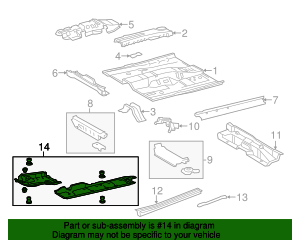 2012-2017 Toyota Camry Under Cover 58168-06010 | OEM Parts Online