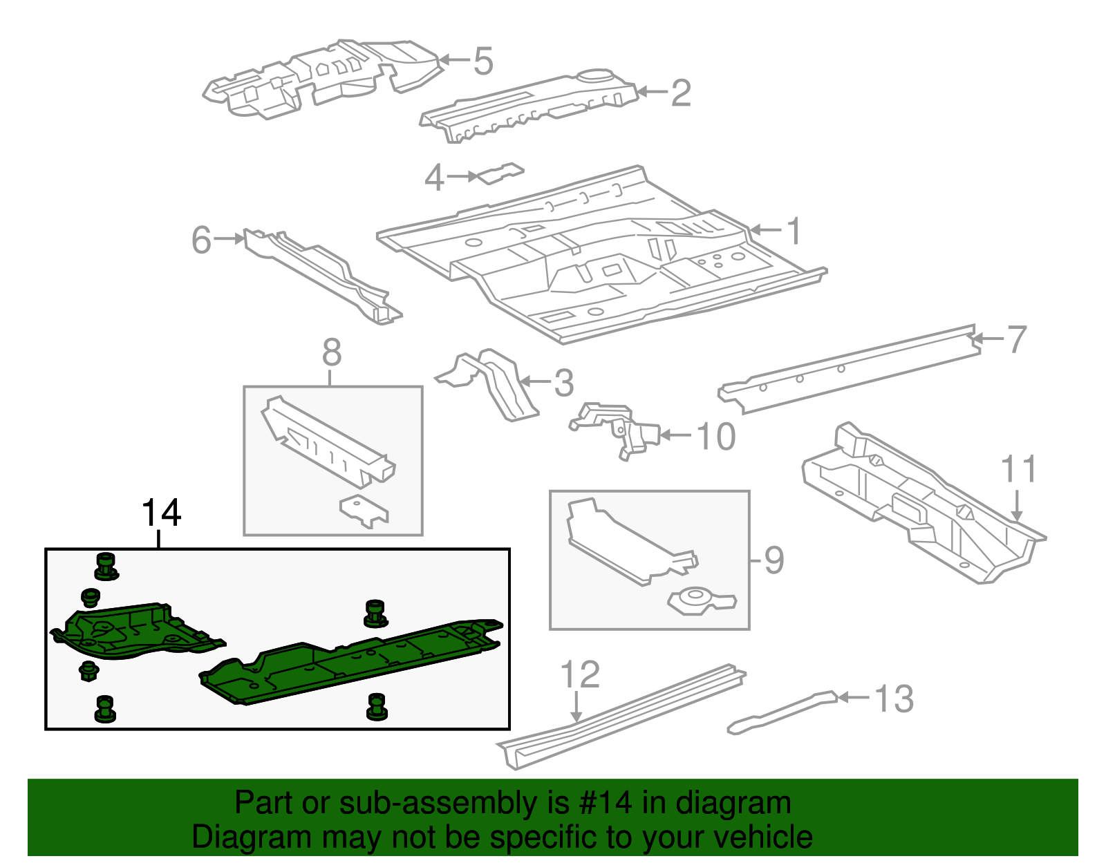 2012-2017 Toyota Camry Floor Pan Splash Shield 58167-06020 | Toyota ...