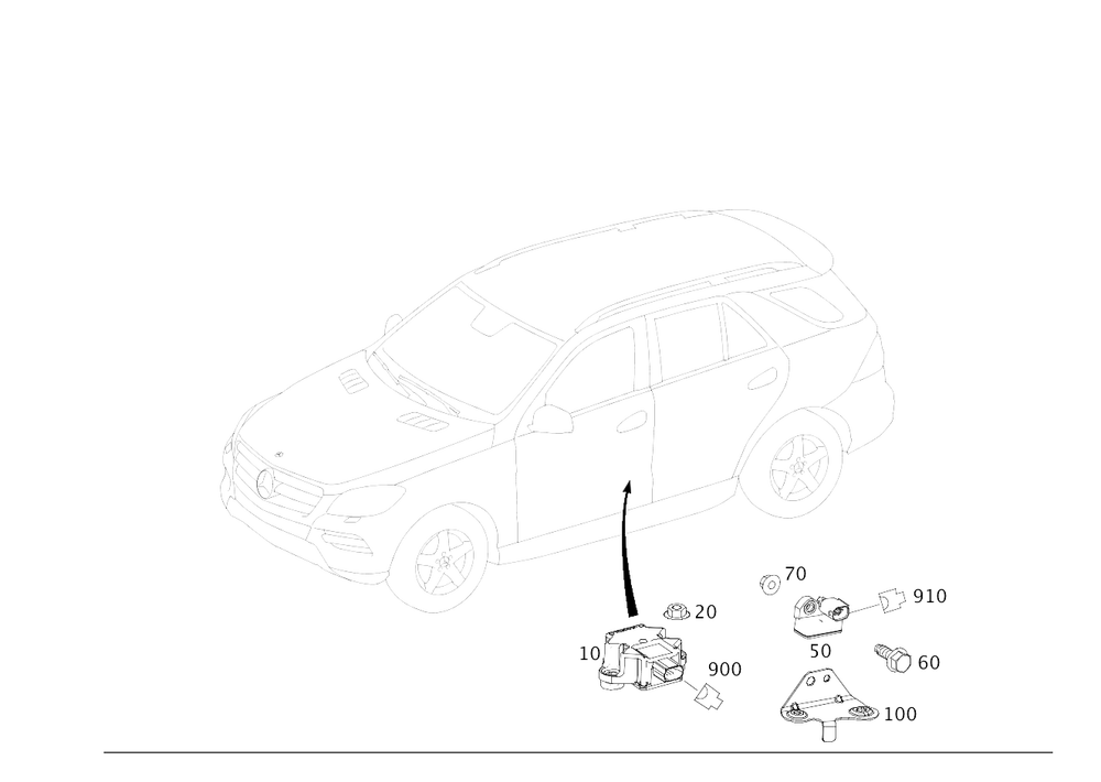 2012-2020 Mercedes-Benz Acceleration Sensor 000-905-81-00 | Mercedes ...