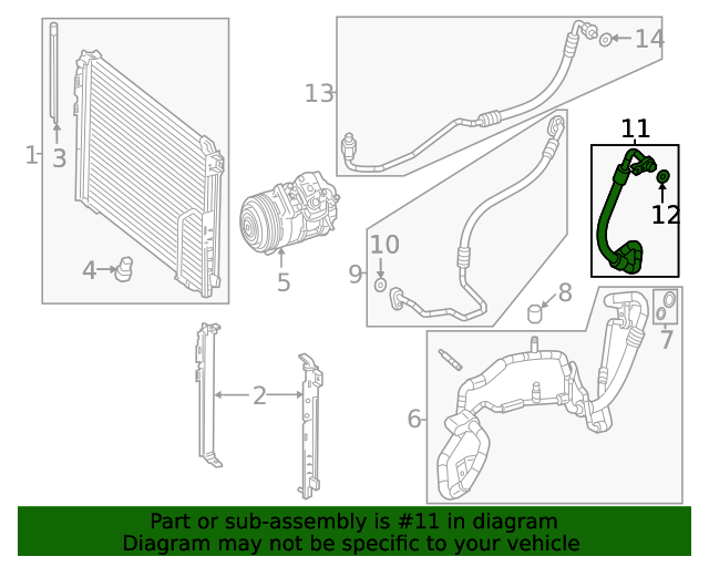 253-830-73-00 - A/C Refrigerant Suction Hose 2020-2023 Mercedes-Benz ...