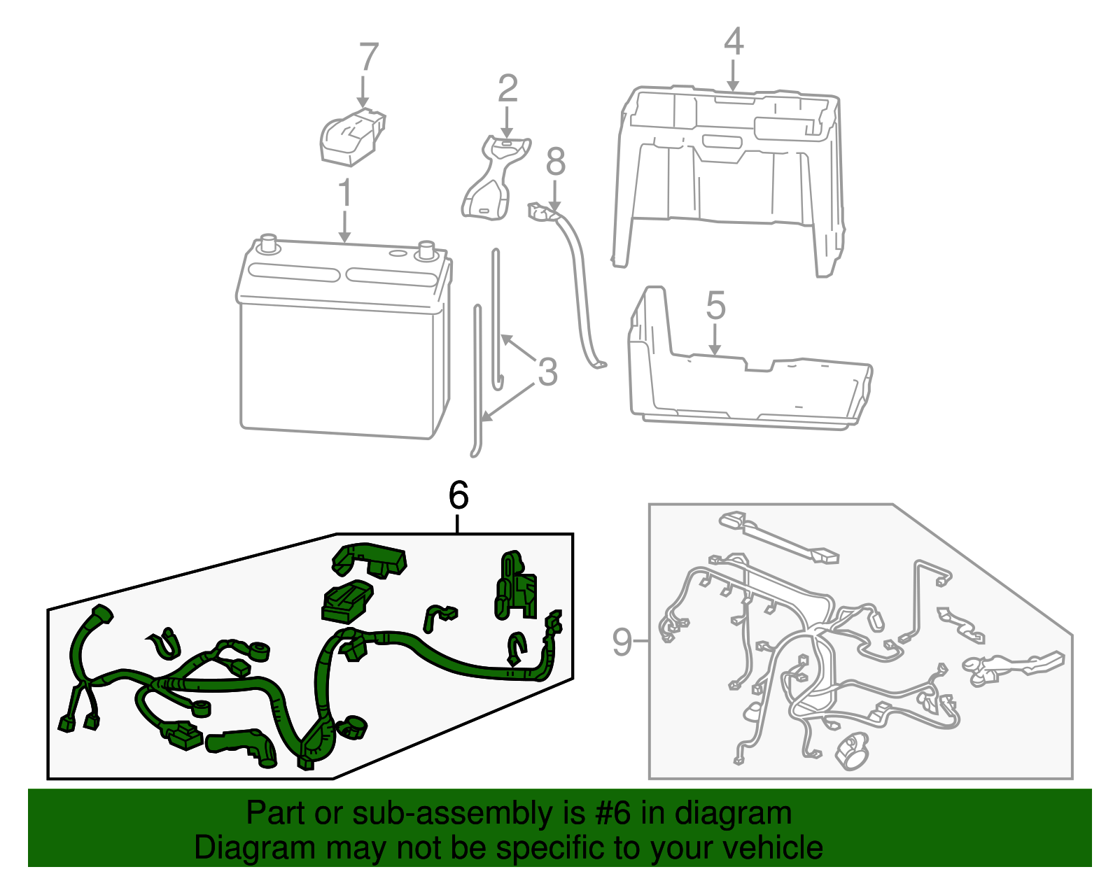 32111-RRB-A03 - 2006-2011 Honda Civic - Sub-Wire Starter | Honda Parts Guys