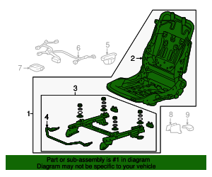 81126-T2A-A01 - Seat Frame 2014 Honda Accord | Honda Parts Online