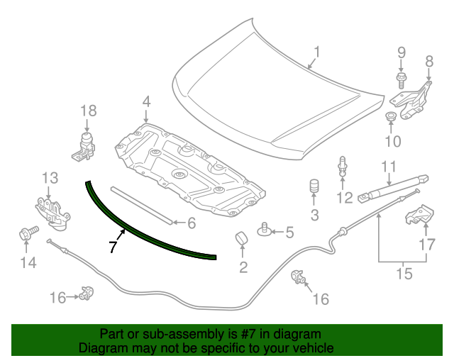 65820-6JF0A - Front Weather-Strip 2021-2024 Nissan Armada | Nissan ...