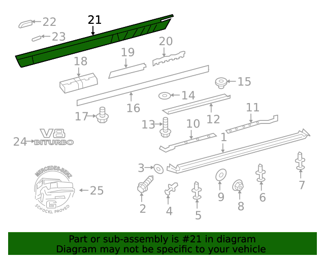 463-987-11-00 - Lower Molding 2019-2023 Mercedes-Benz | Mercedes-Benz ...