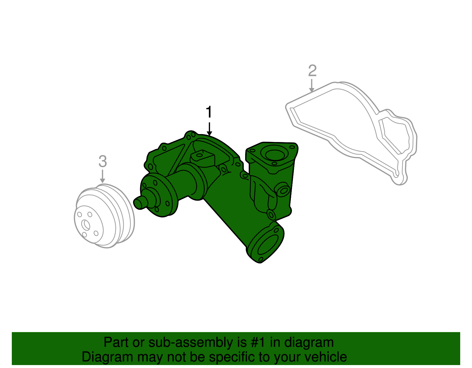 1997-2004 Ford Water Pump Assembly F81Z8501A | TascaParts.com