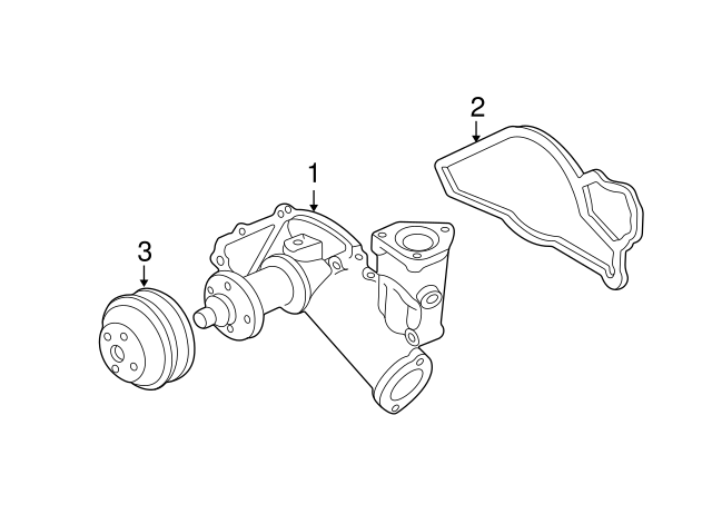 1997-2004 Ford Water Pump Assembly F81Z8501A | TascaParts.com