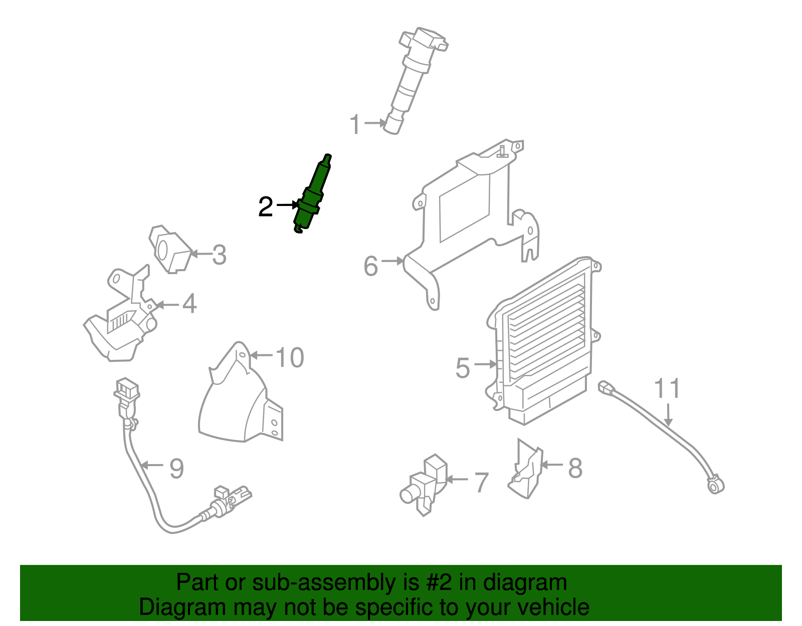 Genuine Spark Plug for 2009-2013 Hyundai | Part# 18845-11160 | Hyundai ...
