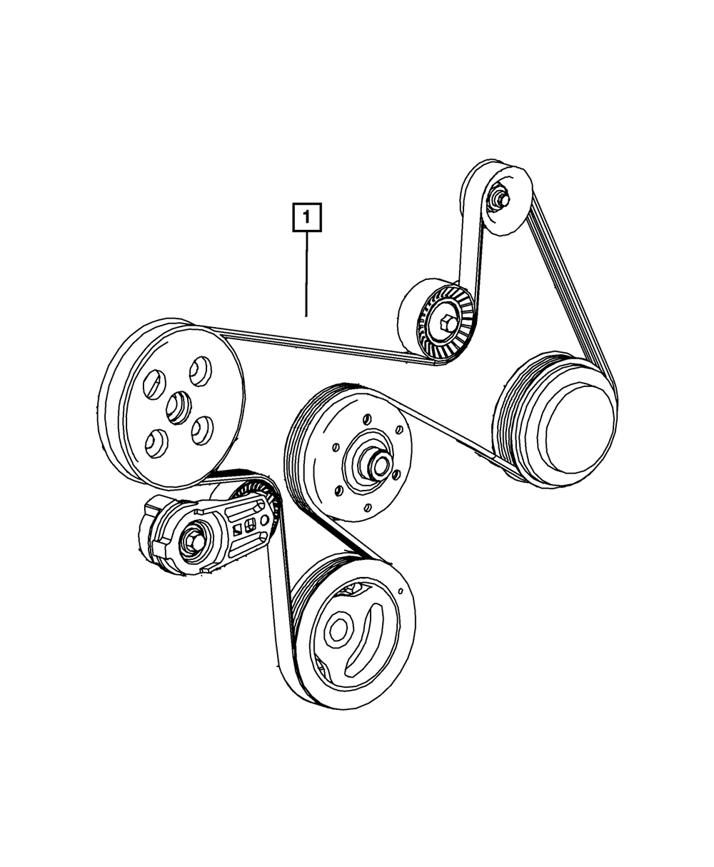 2007-2011 Jeep Wrangler Serpentine Belt 53032857AB | Parts Brampton ...