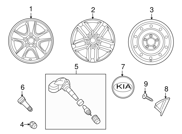 2010-2013 Kia Forte Koup Wheel, Alloy 52910-1M550 | Kia Parts Fast