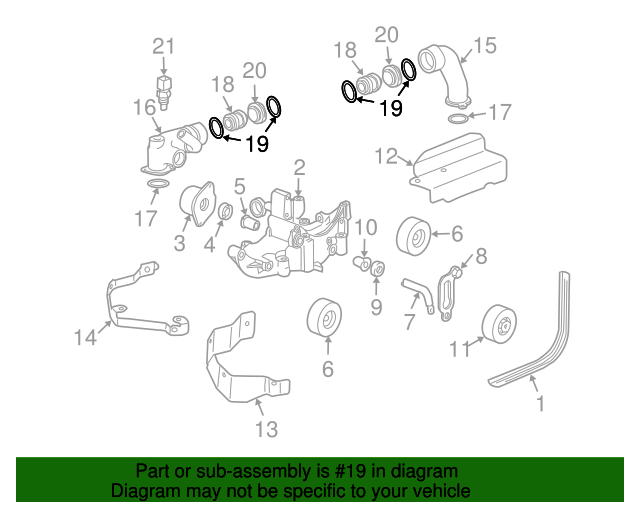 2001-2011 Porsche 911 Engine Coolant Inlet Flange O-Ring 999-707-411-40 ...