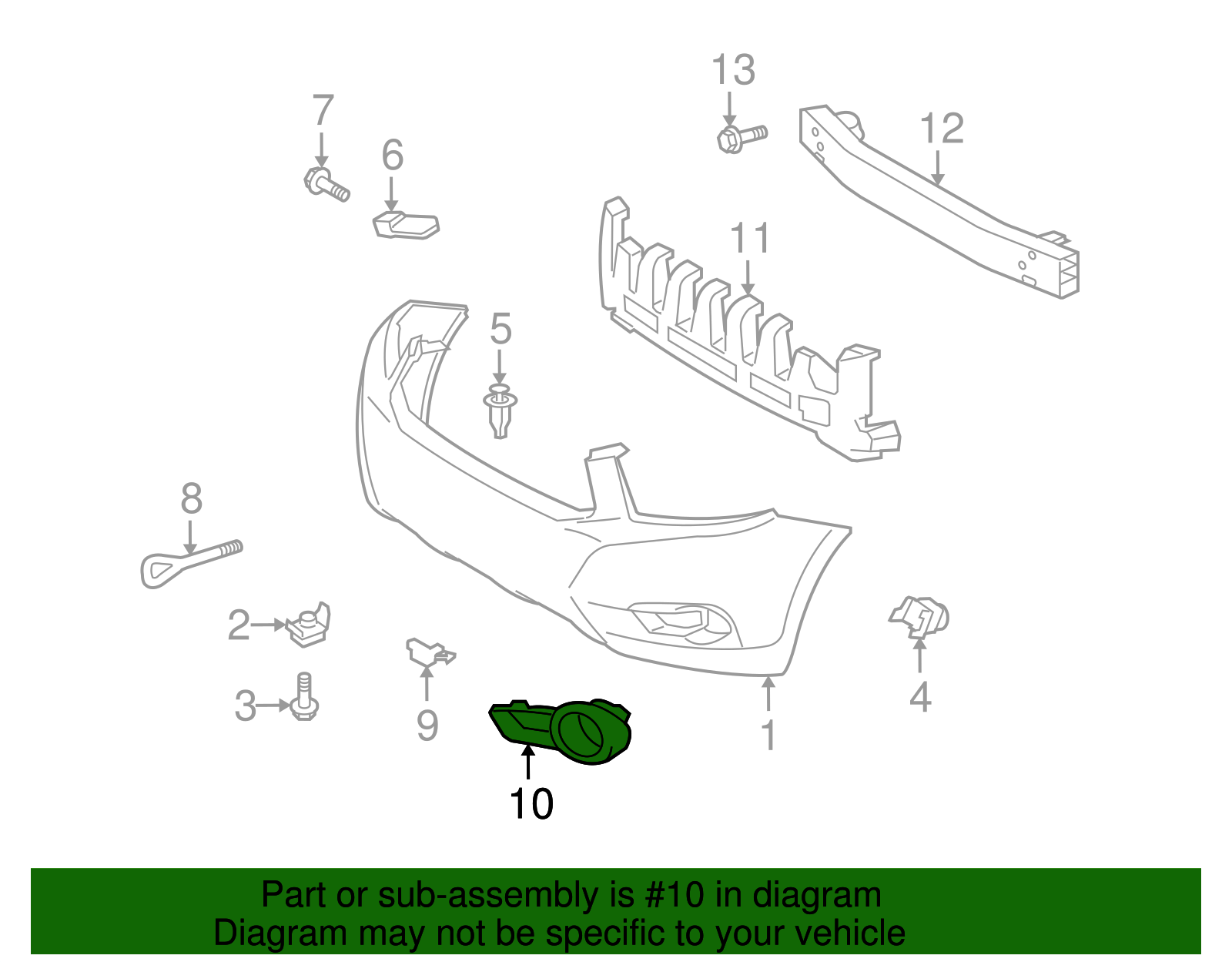 Genuine Toyota Fog Light Trim part# 81481-48040-K0 for 2008-2010 Toyota ...