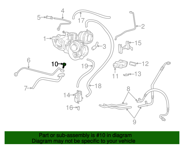 1998-2004 Volvo Turbocharger Coolant Line Bolt 973950 | OEM Euro Parts