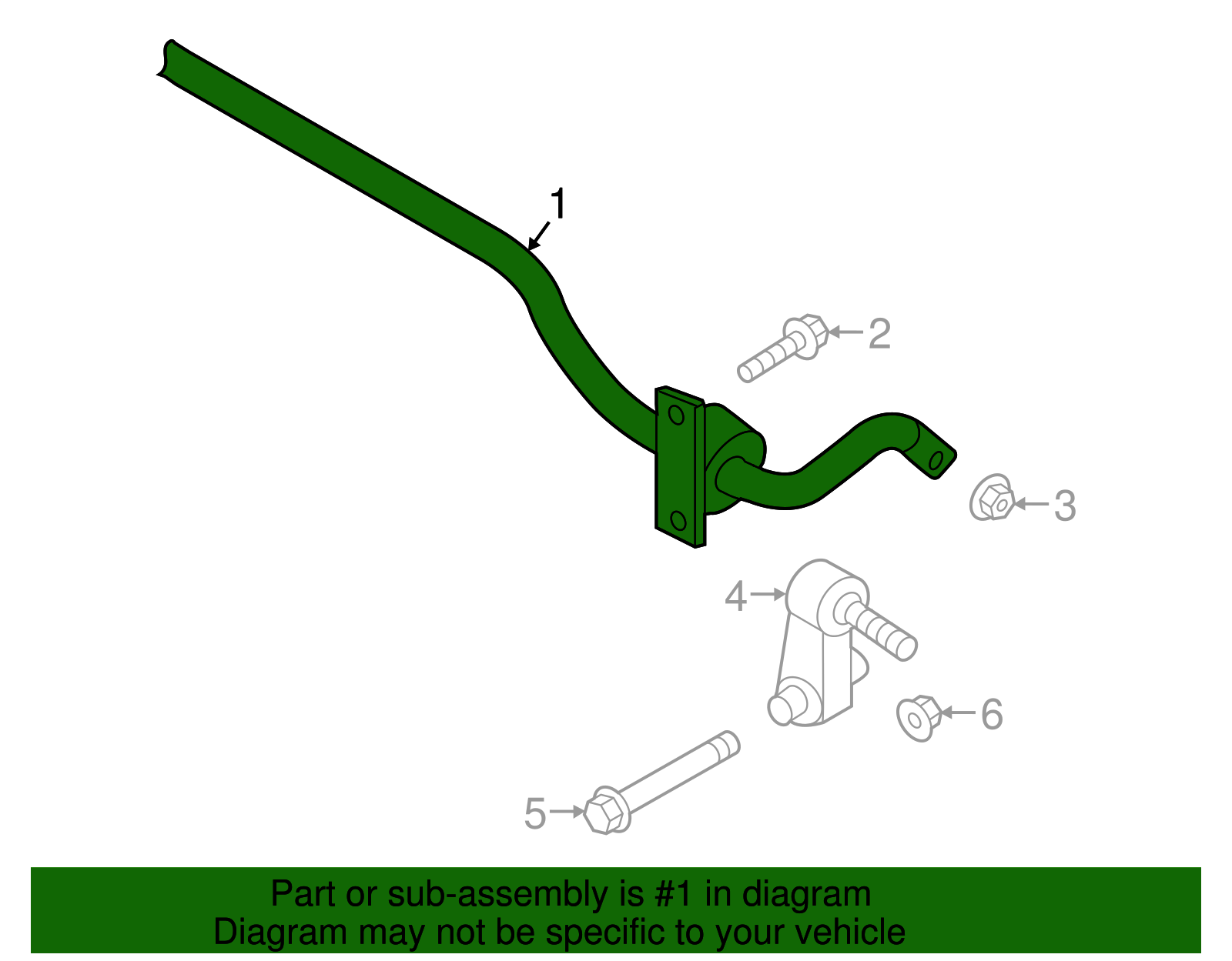 2018-2024 Volkswagen Tiguan Stabilizer Bar 5QN-511-305-A | OEM Parts Online