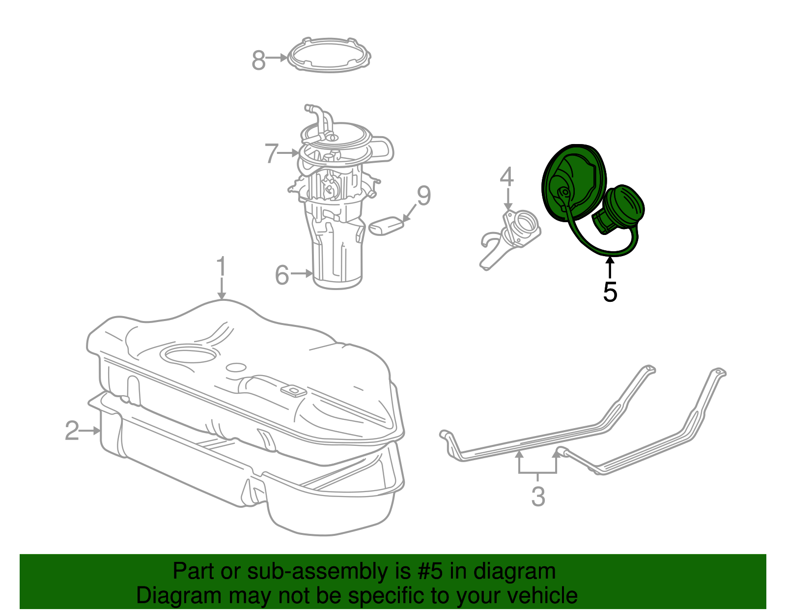 XU5Z-9030-JA - Cap - 1991-2006 Ford | Lasco Auto Parts