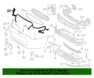 Genuine OEM Ford Part - Parking Aid System Wiring Harness CV6Z-15K867-A ...