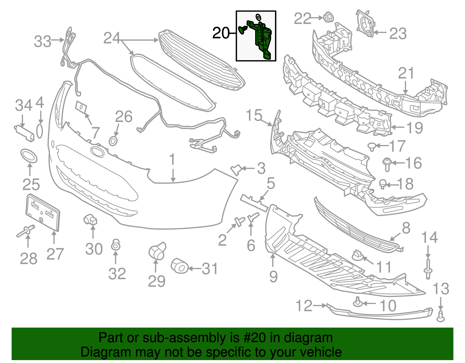 CM5Z-8310-F - 2012-2018 Ford Focus - Air Deflector | Sunrise Ford Parts