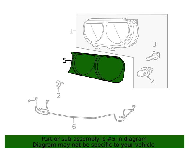 2015-2021 Dodge Challenger Headlamp Bezel - Passenger Side (RH ...