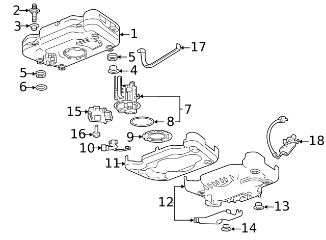 2016-2019 GM Diesel Exhaust Fluid (DEF) Supply Pump Module Kit 84526247 ...