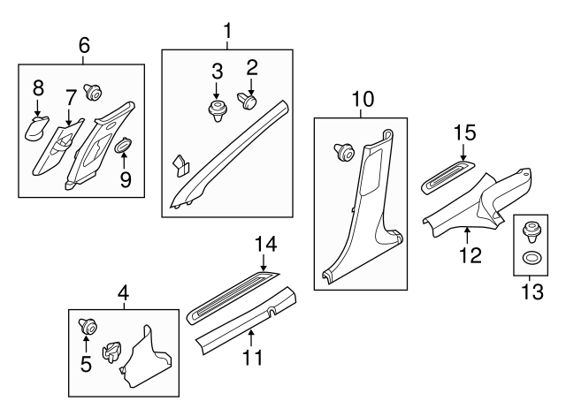 2013-2017 Hyundai Elantra GT Scuff Plate 85870-A5000-RY | OEM Parts Online