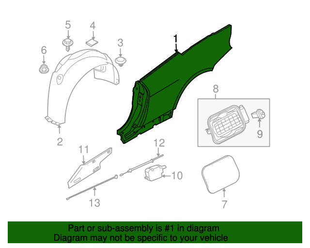 Genuine BMW 41-21-7-127-401 | Quarter Panel | FREE Shipping on Most ...