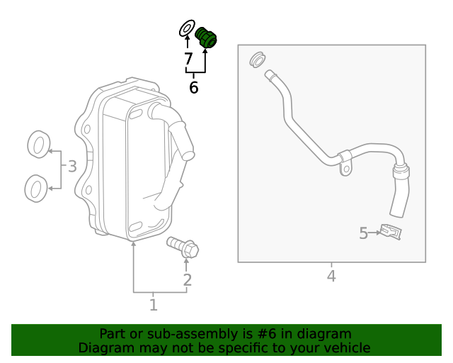 2016-2021 GM Water Hose Assembly Connector - Passenger Side (RH ...