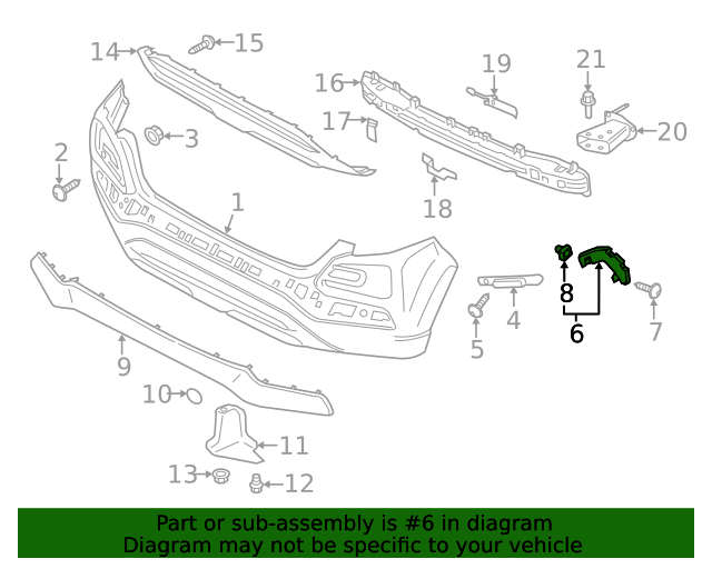 2018-2021 Hyundai Bracket Assembly Rear Bumper Side Right-hand 86614 ...