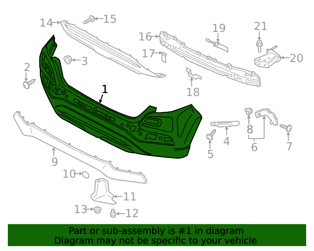 2018-2021 Hyundai Kona Bumper 86510-J9000 | OEM Hyundai Parts