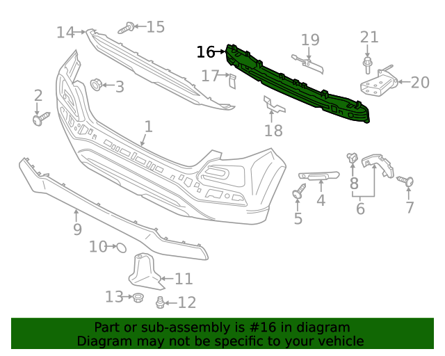 2018-2021 Hyundai Kona Reinforced Beam 86631-J9000 | OEM Parts Online