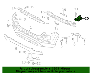 86642-J9200 - Bumper Impact Bar Bracket 2018-2021 Hyundai Kona ...