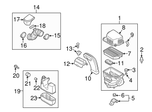 2010-2015 Hyundai Tucson Intake Duct Seal 28117-2S000 | Hyundai OEM ...