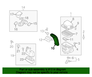 2010-2015 Hyundai Tucson Intake Duct 28210-2S000 | OEM Parts Online