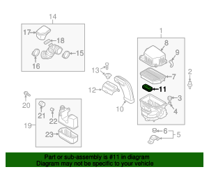 2010-2015 Hyundai Tucson Intake Duct Seal 28117-2S000 | Hyundai OEM ...