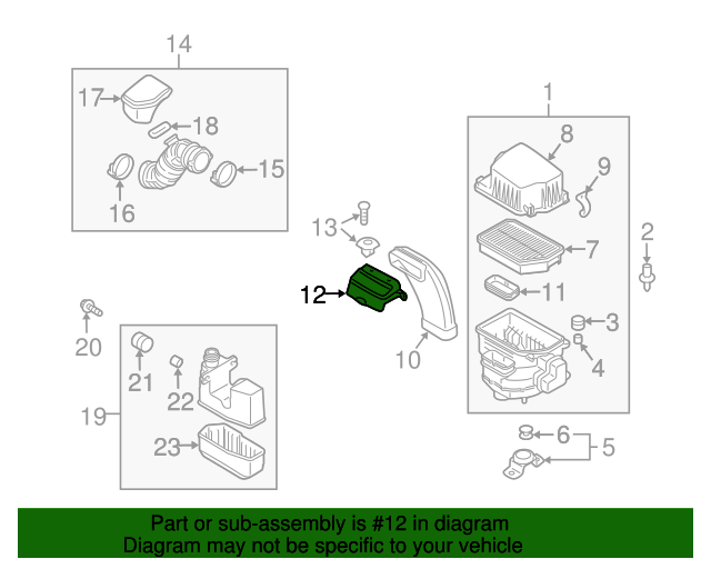 2010-2015 Hyundai Tucson Intake Cover 28213-2S000 | OEM Parts Online