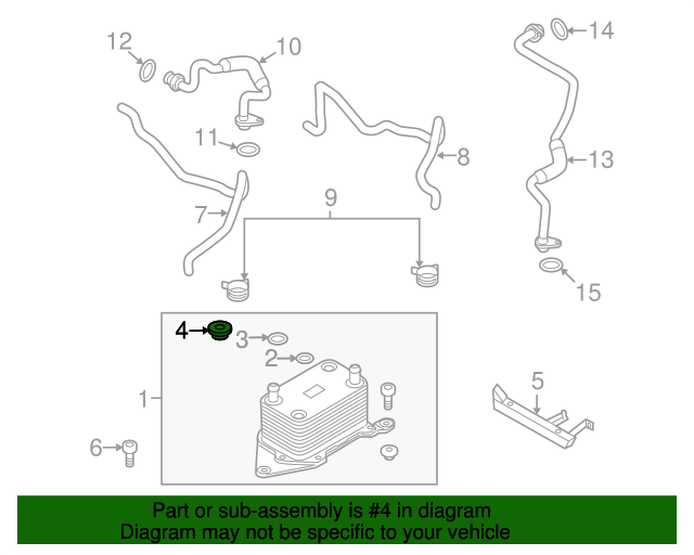 07C-103-059-B - Oil Cooler Plug 2008-2015 Audi R8 | Audi OEM Parts