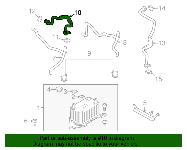 2008-2015 Audi R8 Oil Cooler Line 420-117-413-K | OEM Parts Online