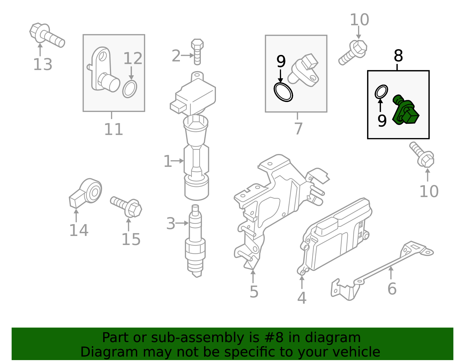 P51B-18-230 - Camshaft Position Sensor - 2016-2020 Mazda MX-5 Miata ...