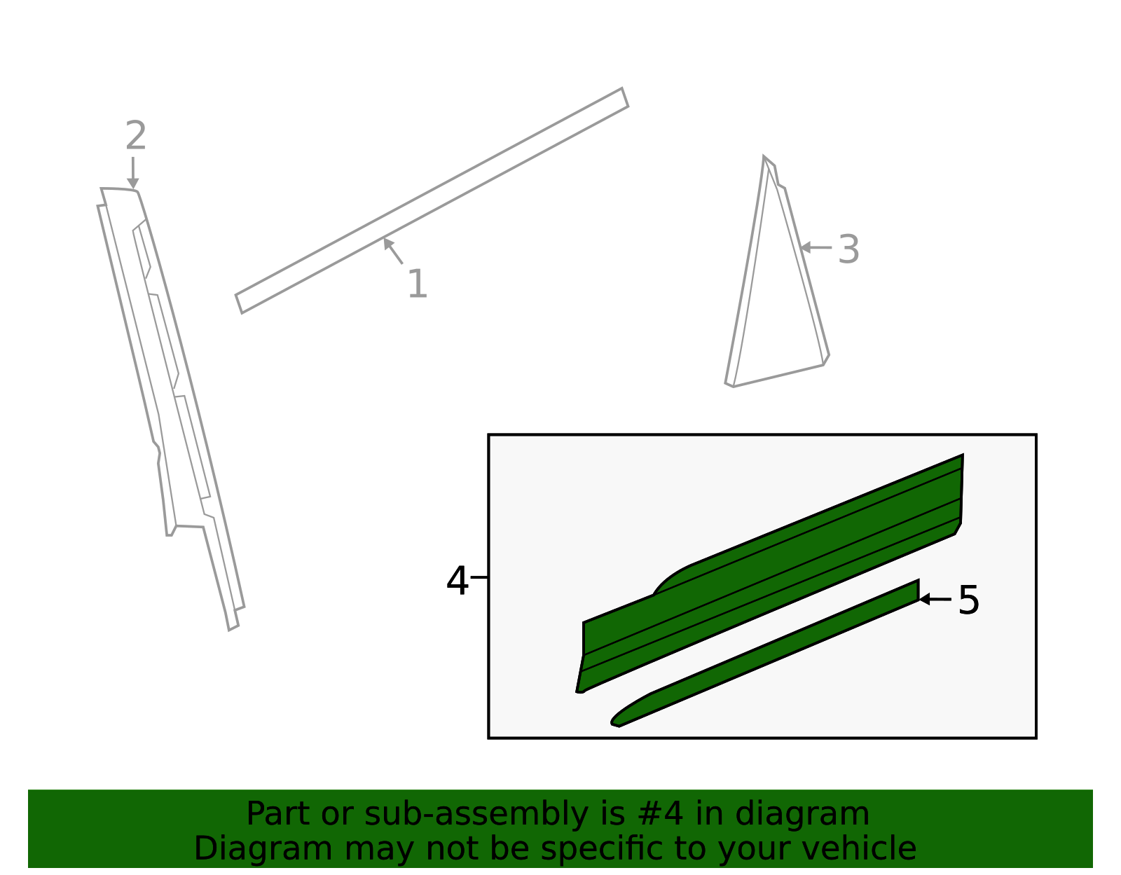 2022-2024 Volkswagen Taos Lower Molding 2GJ-854-949-A-9B9 | OEM Parts ...