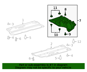 2020-2023 Toyota Corolla Floor Pan Splash Shield 58399-02100 ...
