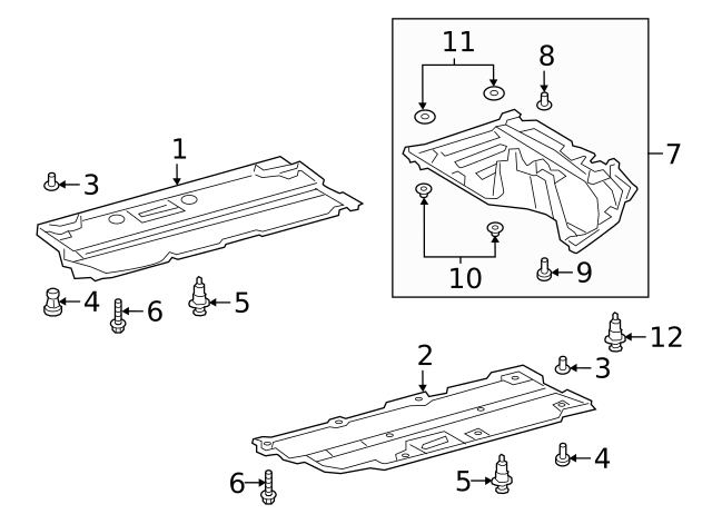 58165-12160 - Floor Pan Splash Shield 2019-2022 Toyota Corolla | Longo ...