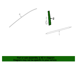 2014-2019 Toyota Corolla Frame Molding 75756-02030 | Toyota Parts Center