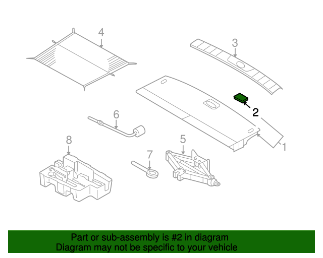 2007-2012 Hyundai Veracruz Cargo Cover Handle 85715-3J200-WK | OEM ...