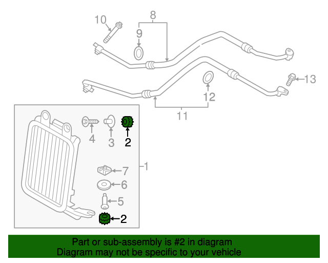 17212246033 - 2006-2018 BMW Oil Cooler Assembly Grommet (17-21-2-246 ...