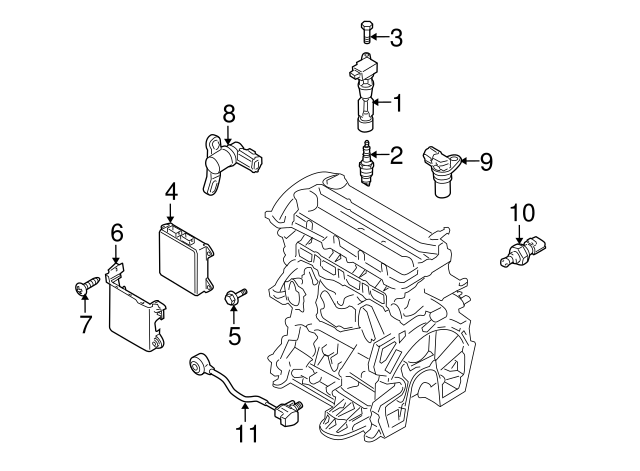 2006 Mazda 5 PCM Bracket LF50-18-786D | Mazda Online Parts