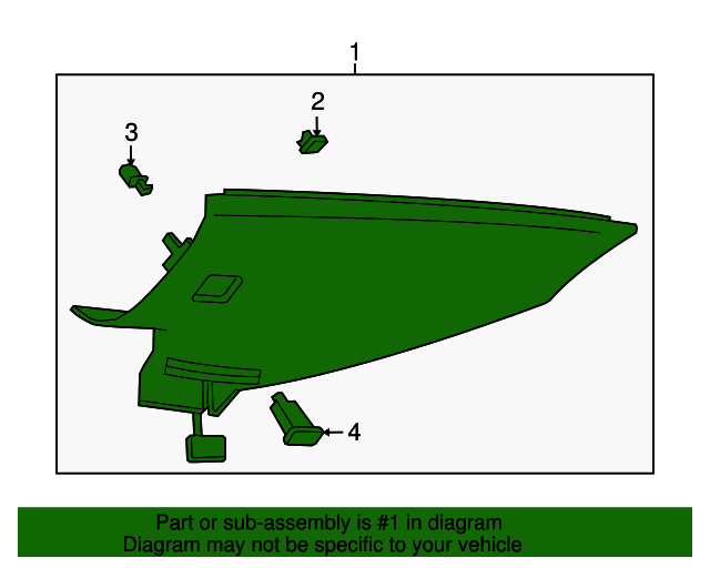 2011-2017 Buick Regal Upper Quarter Trim 22765417 | GMPartsDirect.com