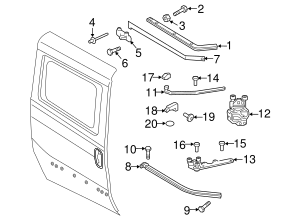 2015-2020 Ram ProMaster City Hinge - Driver's Side (LH) 68404760AA ...